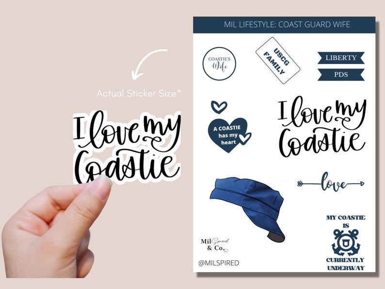 Coastie Wife Stickers, Coast Guard, Military Spouse, Coast Guard ...