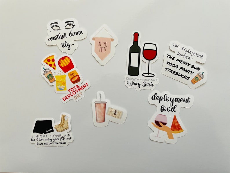 Military Deployment Sticker Pack, Military Stickers, Military Life ...