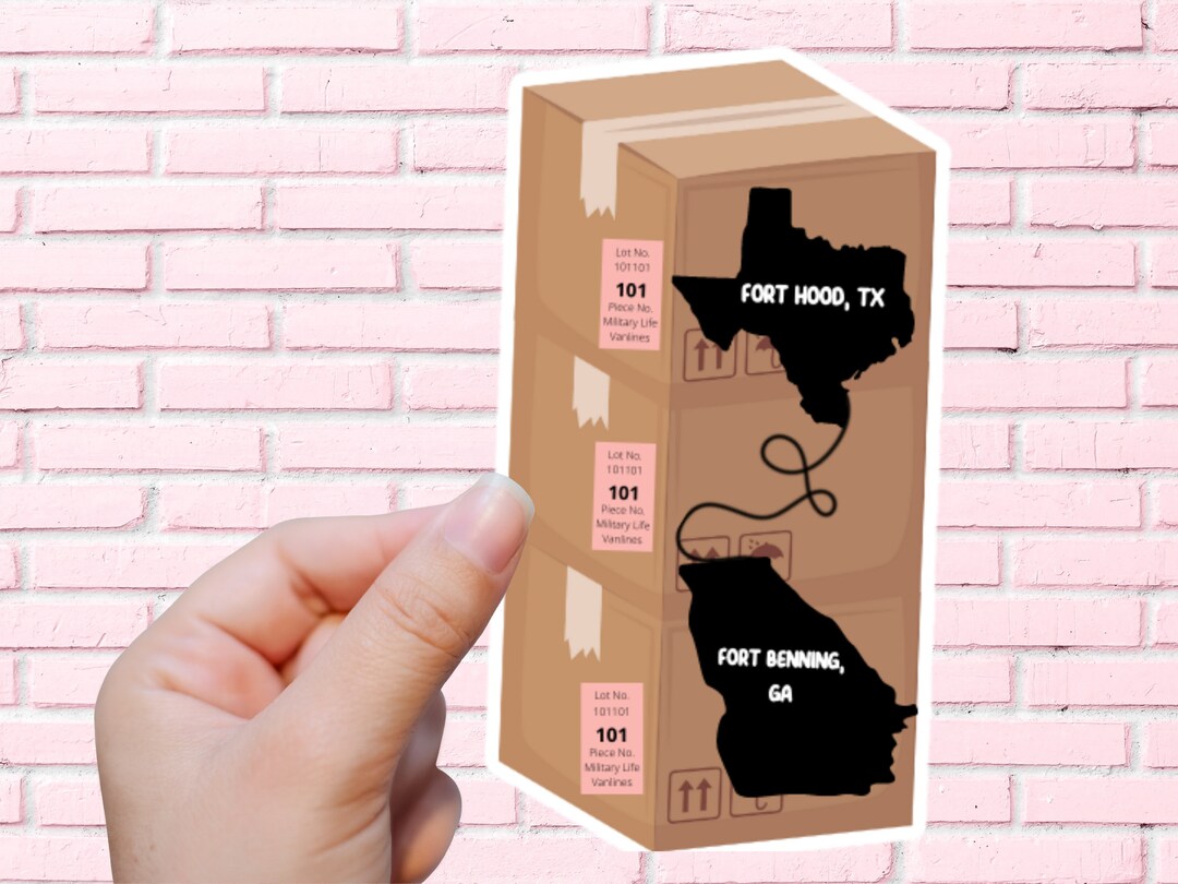 Military Moving Sticker Set With Personalized Base, Army Wife, Marines ...