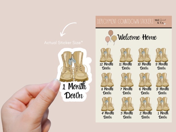 Deployment Countdown Planner Stickers Military Stickers - Etsy