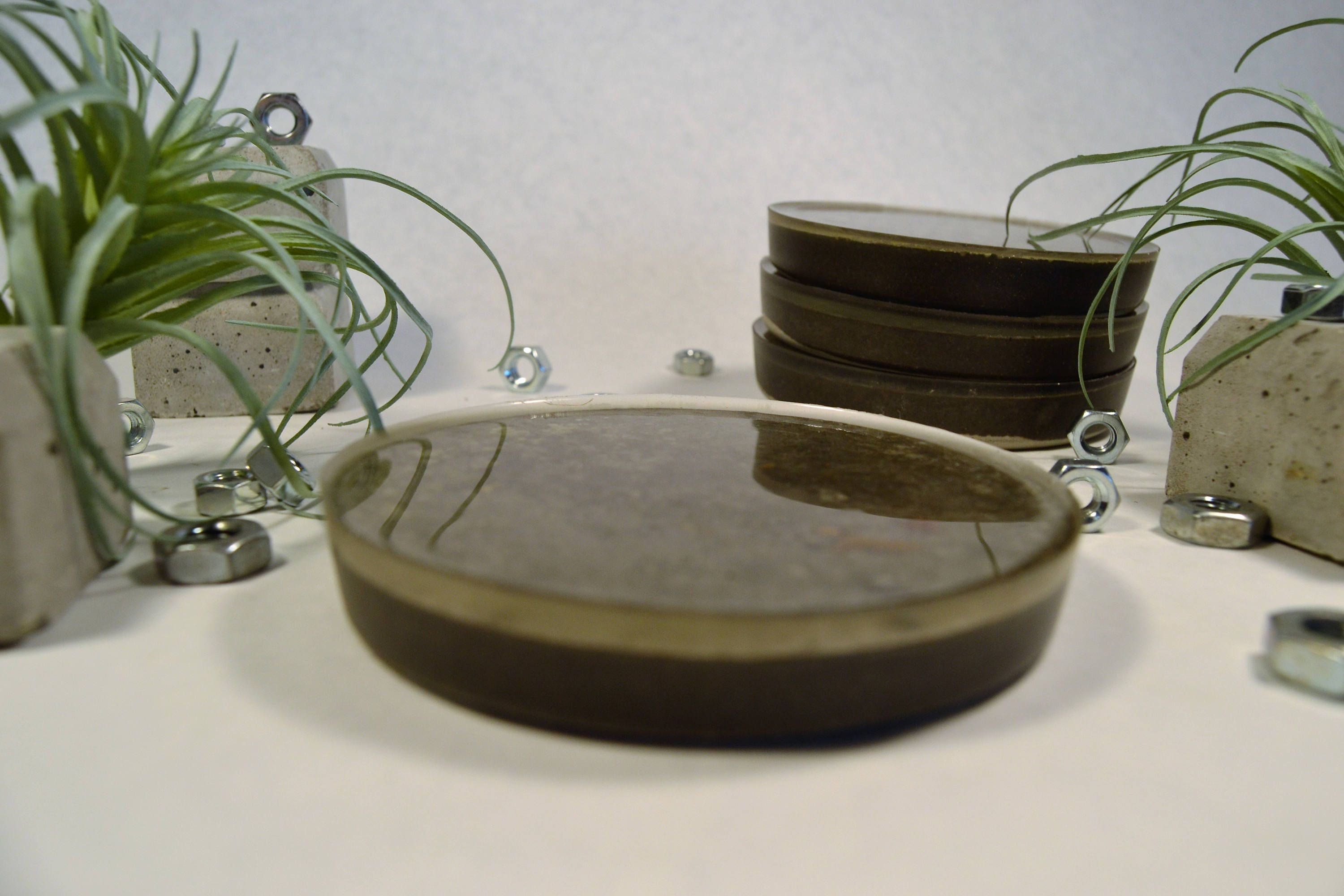 Resin Glazed Concrete Coasters | Cold Drink, Beer Coasters | Modern ...