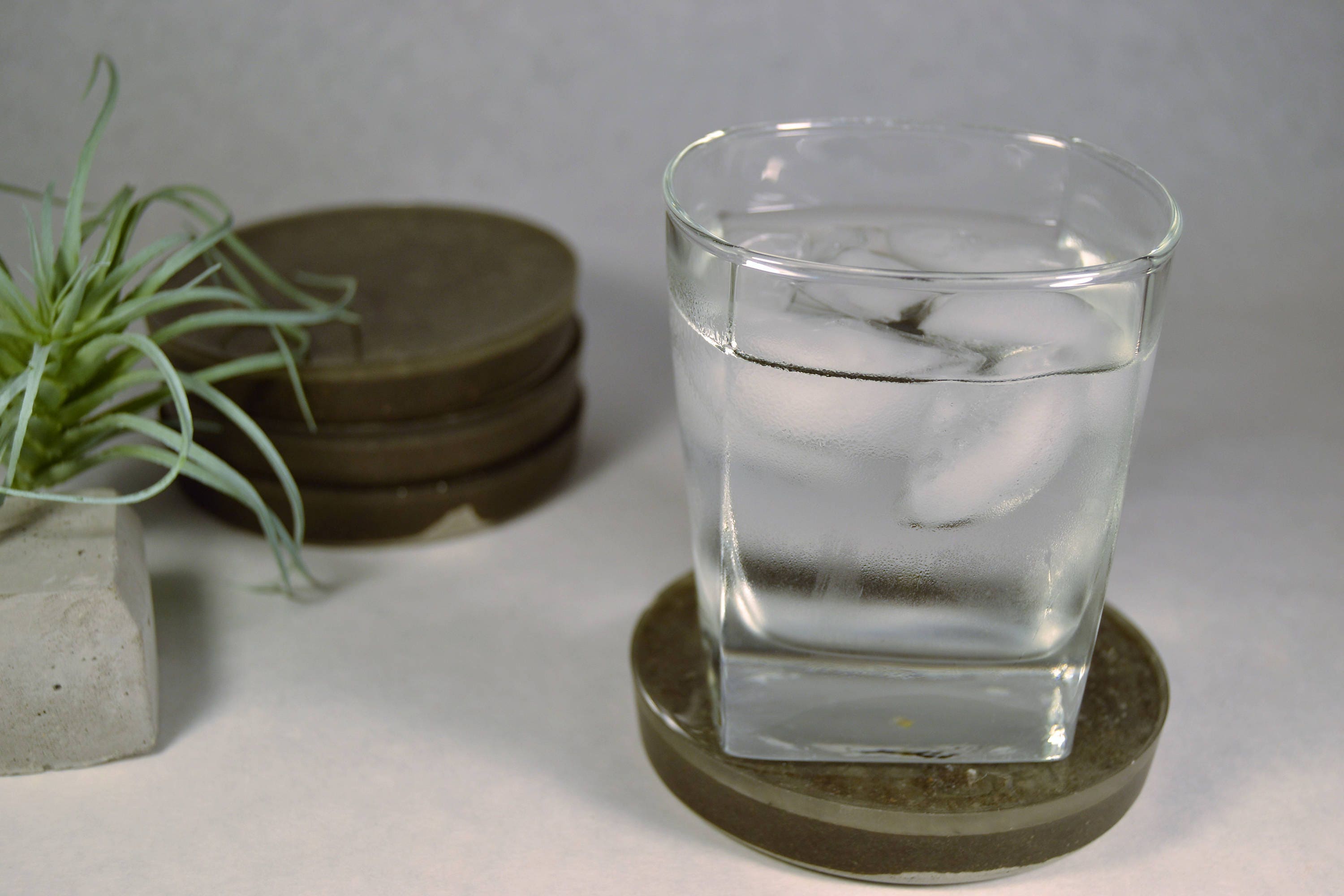 Resin Glazed Concrete Coasters Cold Drink Beer Coasters - Etsy