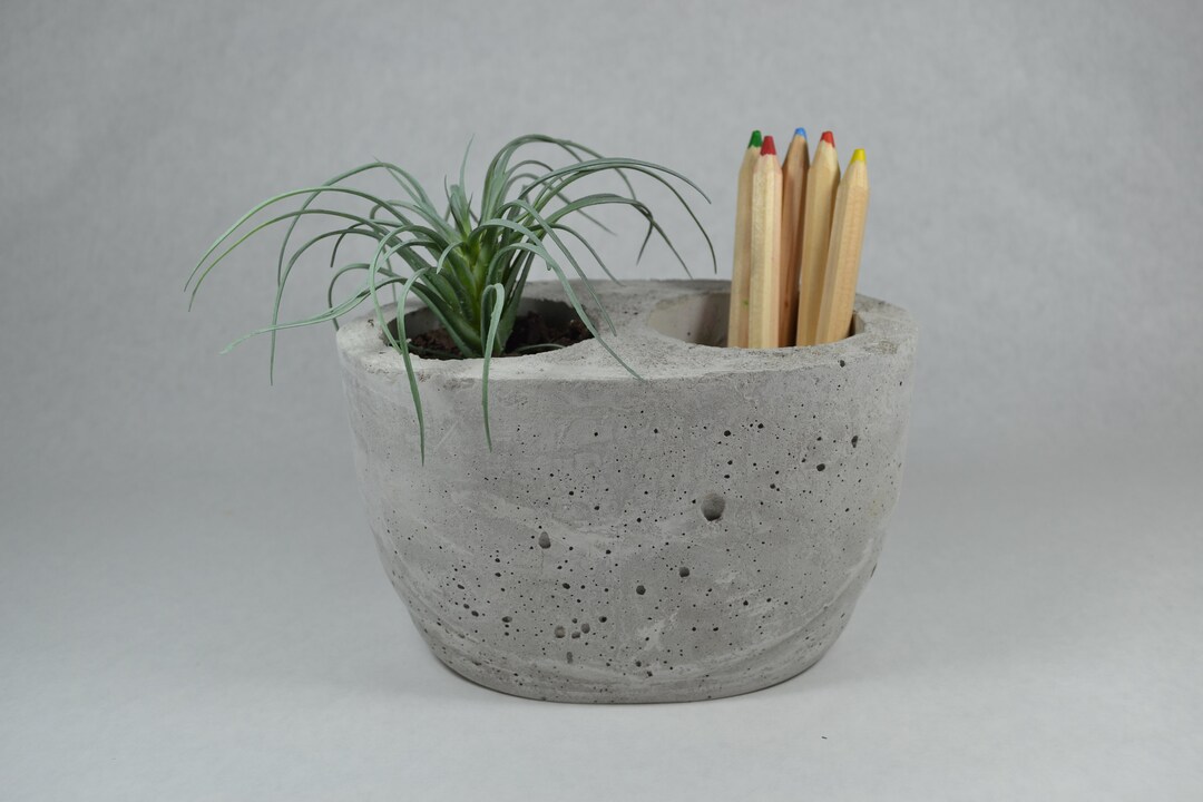 Concrete Organizer | Concrete Container | Bathroom Organizer | Office ...