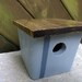 Concrete Bird House - Front Slant Wood Roof With Bolted Perch | Garden ...