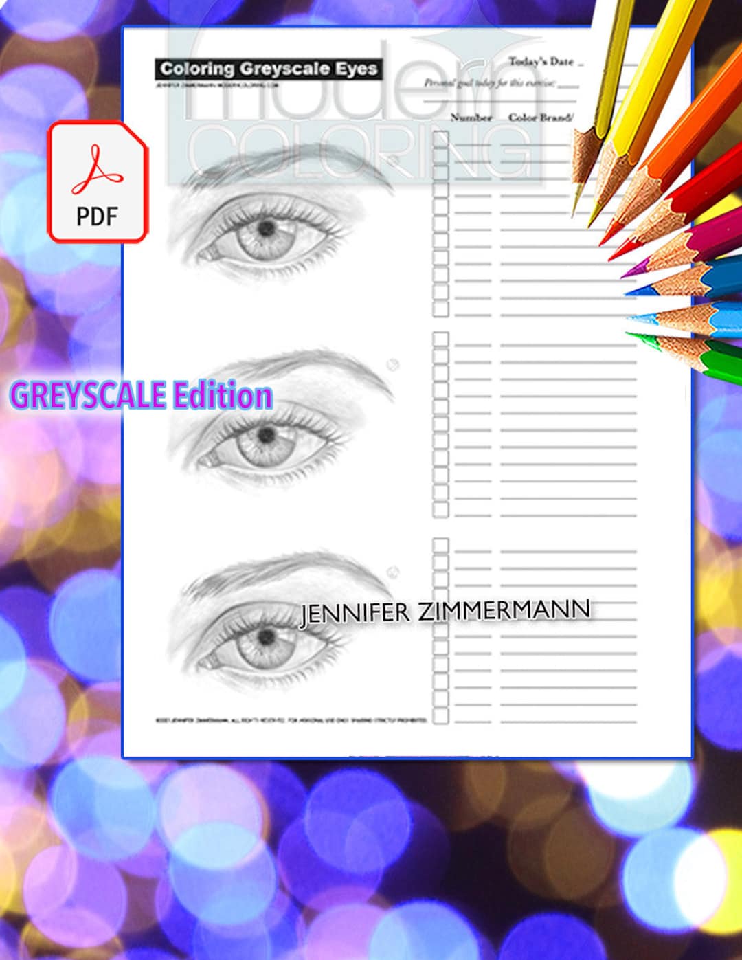 Facial Features,practice, Skin Tones, Eye Practice,portrait,one Page ...