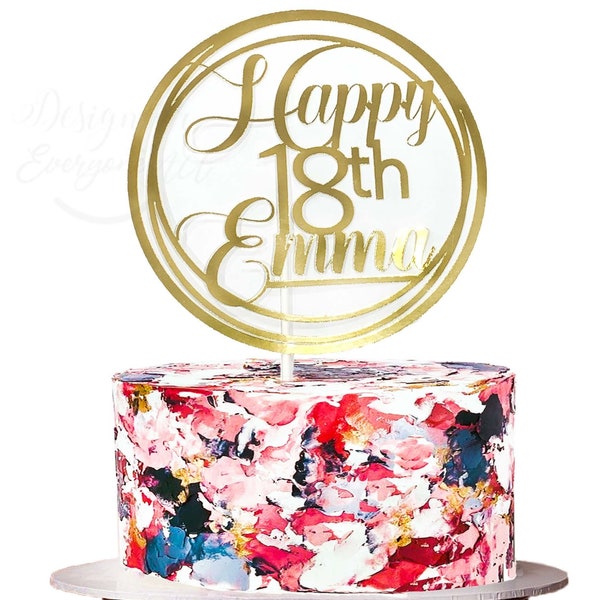 18th Birthday Topper - Etsy Australia