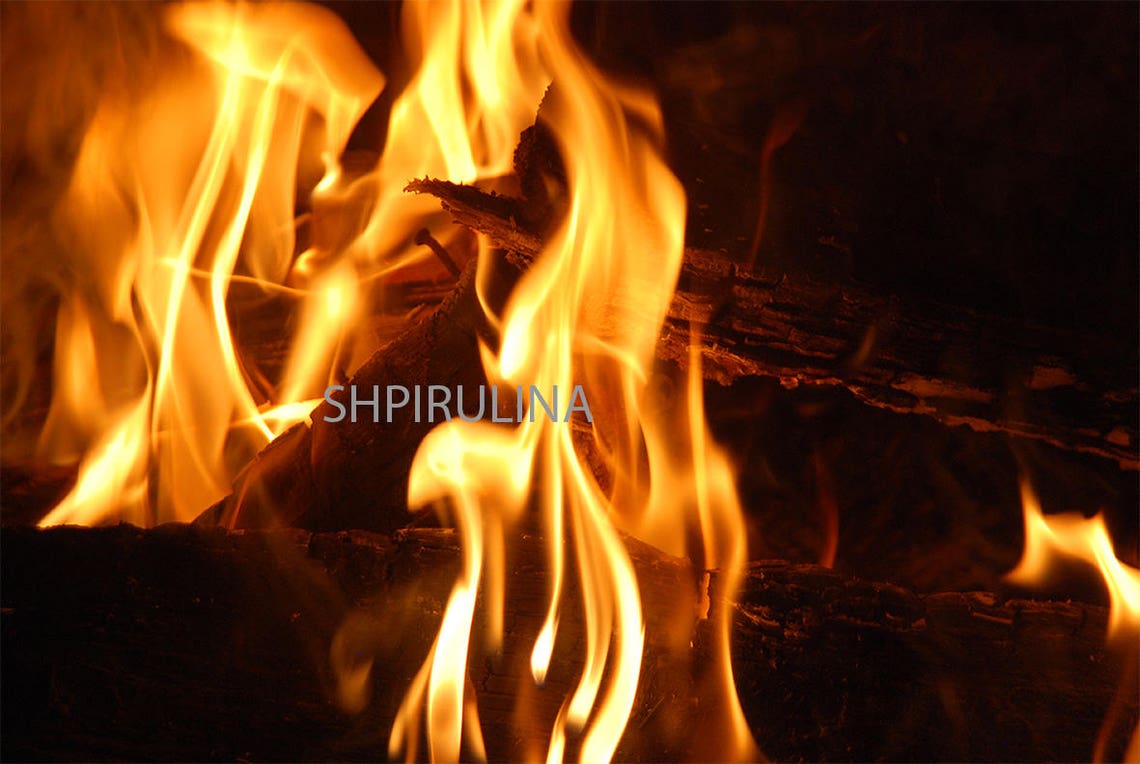 Fire, Burning Fire Print, Prints, Digital Download, Instant, Printable ...