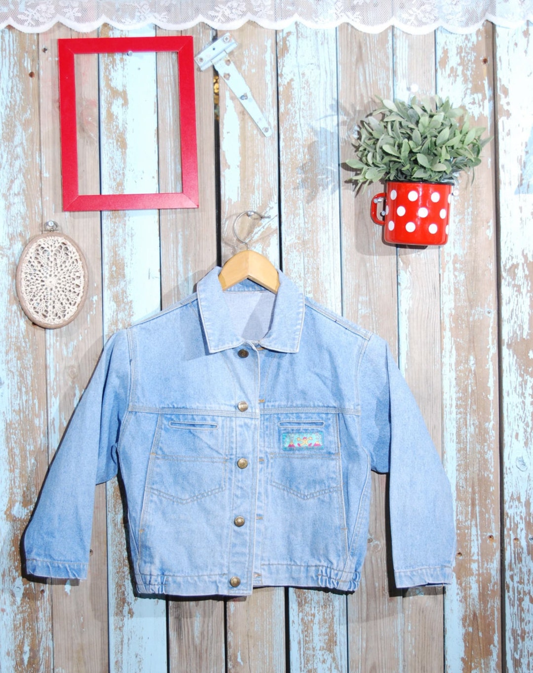 SALE Womens Jacket,vintage Jacket, Jeans Jacket, Blue Old School ...