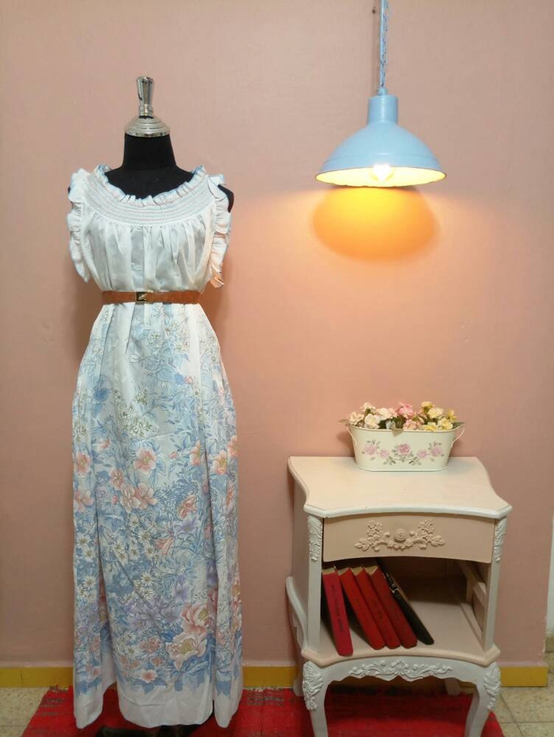 White Vintage Dress.vintage Dress.boho Chic.vintage Dress.dresses.women ...