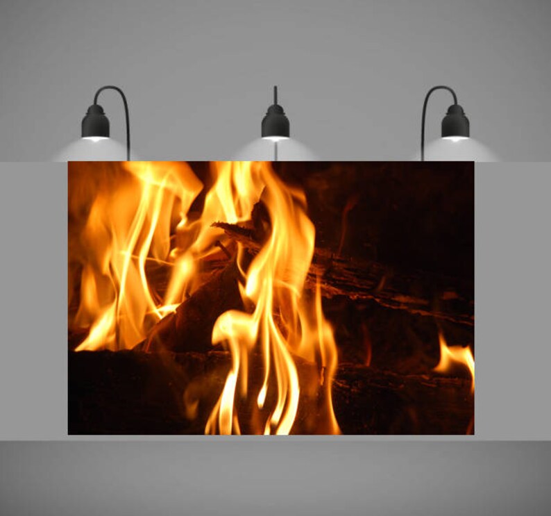 Fire, Burning Fire Print, Prints, Digital Download, Instant, Printable ...