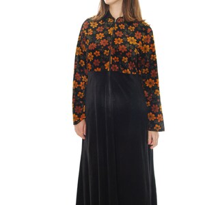 CRAZY SALE! Black, Orange and Gray Glamor Vintage Robe for Women 1960s ...