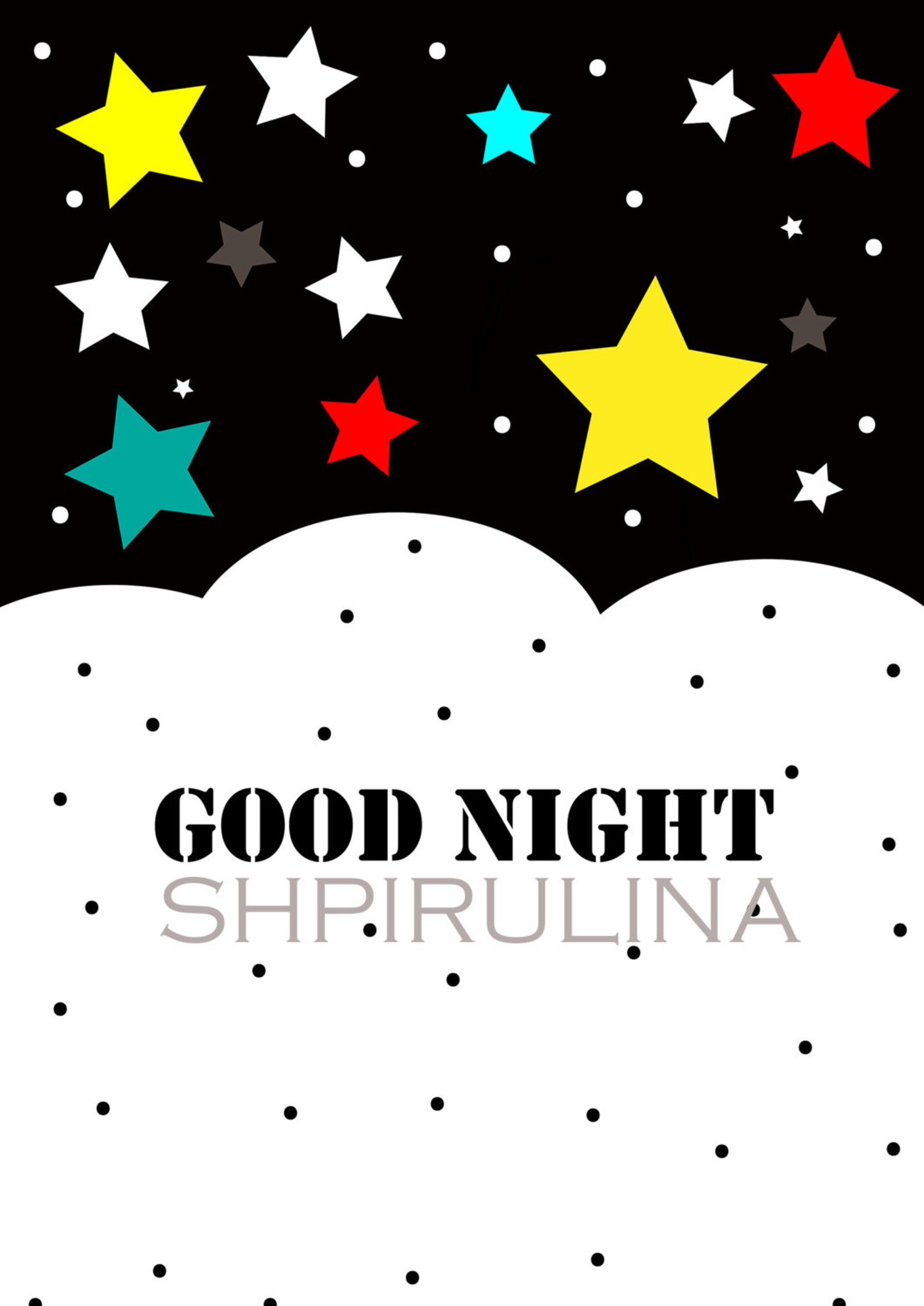 Good Night Print Stars Print Illustration Print Printable - Etsy