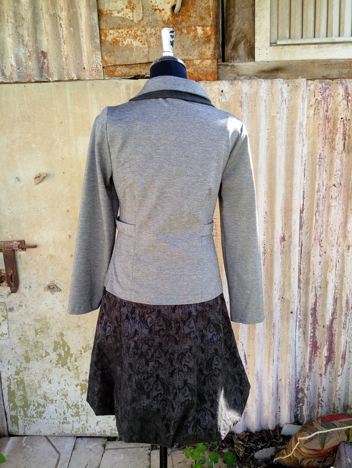 Gray Jacket 1990 Gray Womens Jackets Retro Vintage Blazer - Etsy