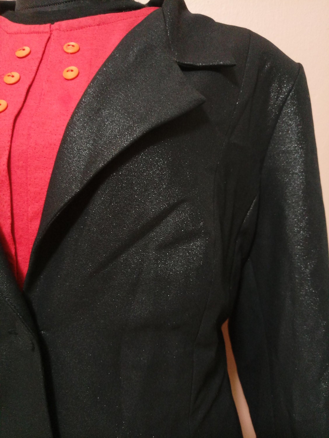 Sparkle Black Jacket, Vintage Jacket, Jackets, Vintage Jacket for Women ...