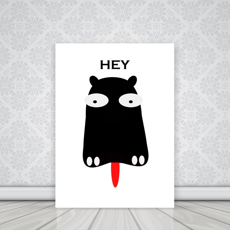 Hey Print, Hey Print, Minimalist Poster , Wall Art Print ,fashion ...