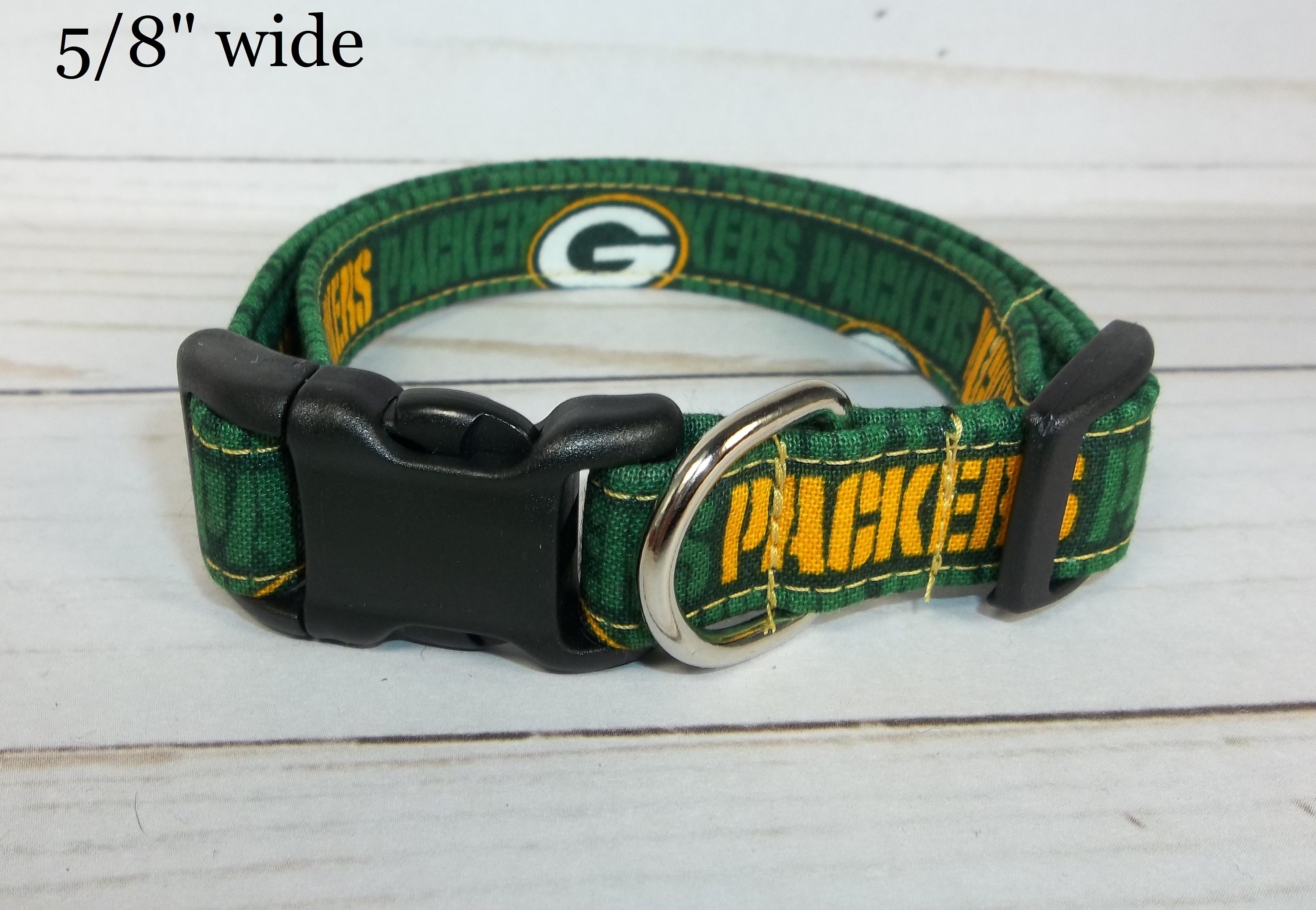 Green Bay Packers NFL Dog Collar Handmade by Terri's Dog - Etsy