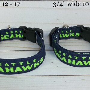 Seattle Seahawks Navy Blue NFL Dog Collar Handmade by Terri's Dog ...