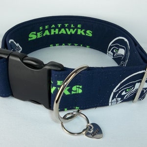 Seattle Seahawks Navy Blue NFL Dog Collar Handmade by Terri's Dog ...