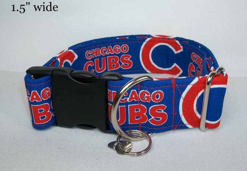 Chicago Cubs Dog Collar Custom Made by Terri's Dog Collars - Etsy
