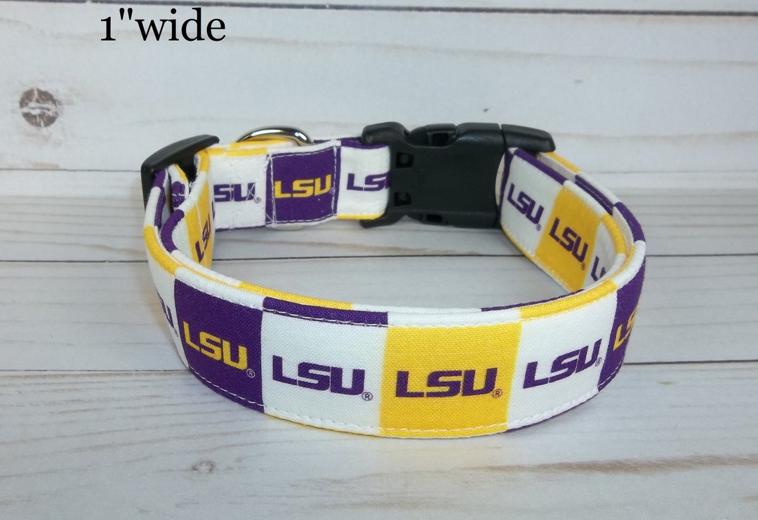 LSU Tigers Dog Collar Custom Made by Terri's Dog Collars Adjustable ...