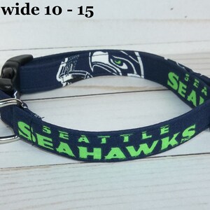 Seattle Seahawks Navy Blue NFL Dog Collar Handmade by Terri's Dog ...