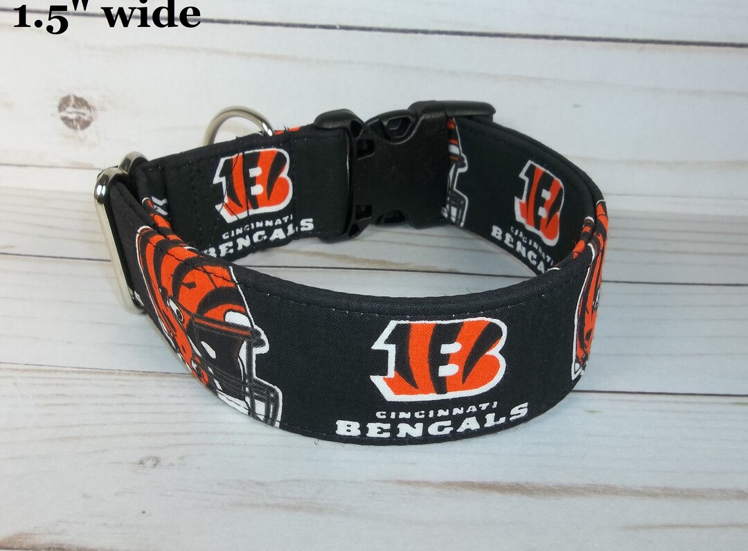 Cincinnati Bengals NFL Dog Collar Handmade by Terri's Dog Collars ...