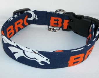 Denver Broncos Dog Collar - Etsy