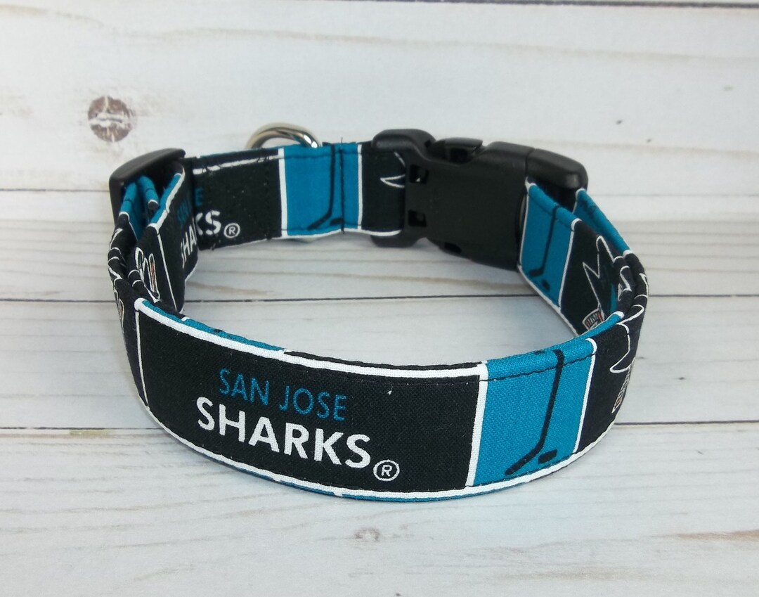 San Jose Sharks Dog Collar Custom Made by Terri's Dog Collars ...