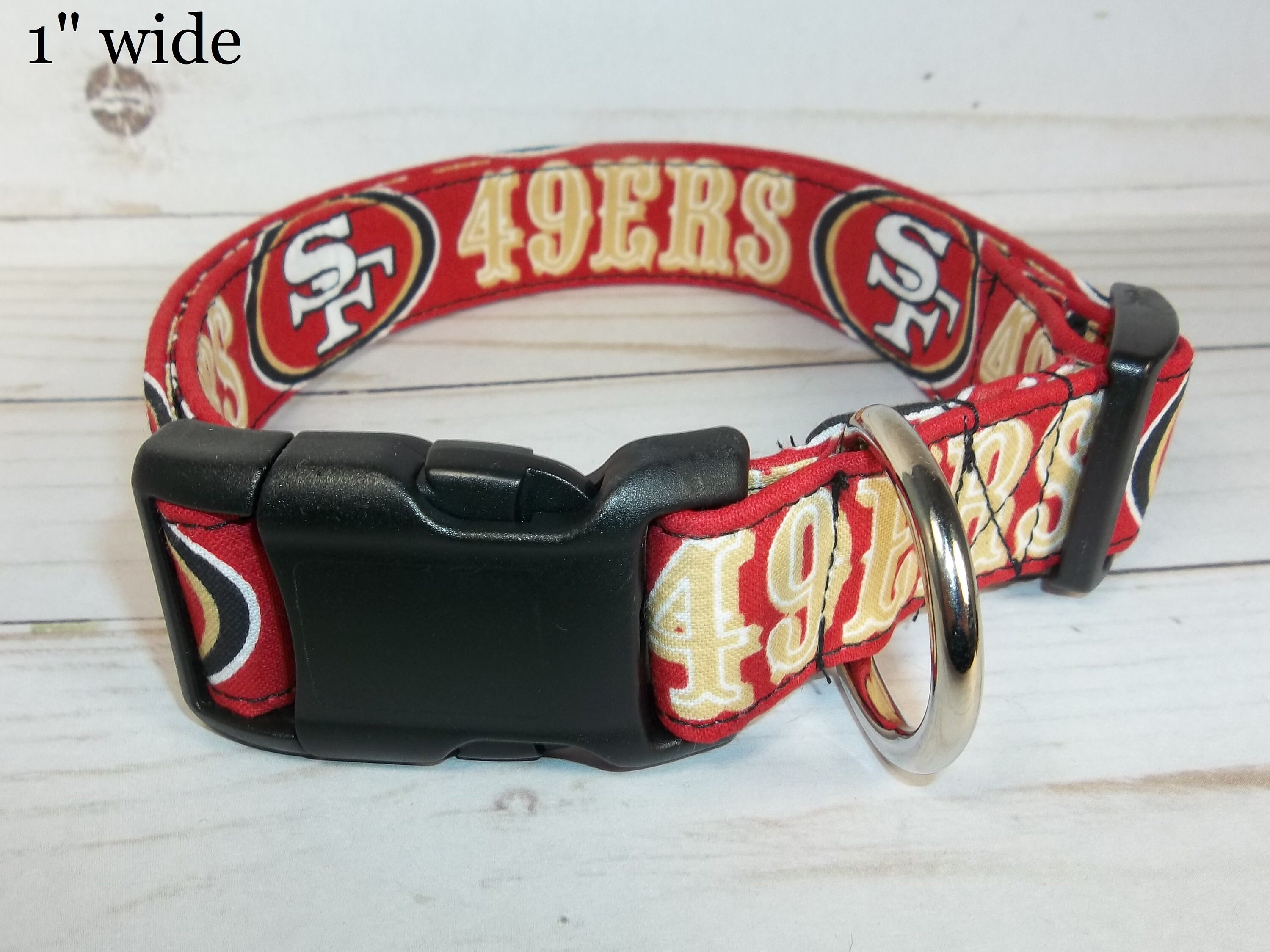 San Francisco 49ers NFL Dog Collar Handmade by Terri's Dog - Etsy