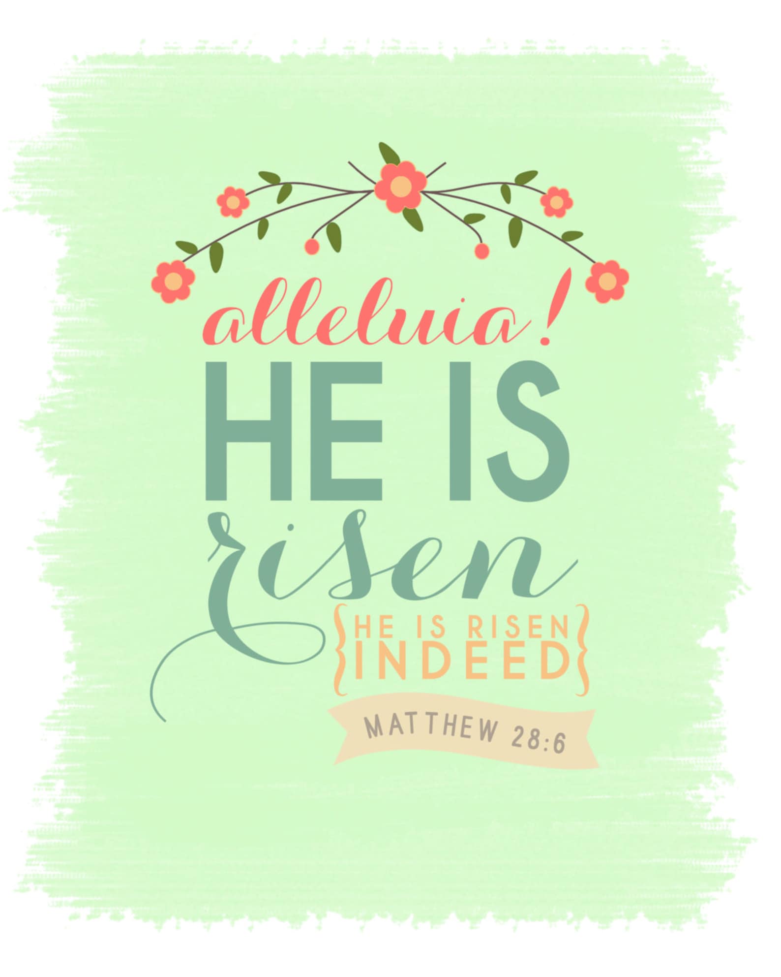 He is Risen - Matthew 28:6 - Easter - 8x10 - INSTANT DOWNLOAD - Etsy