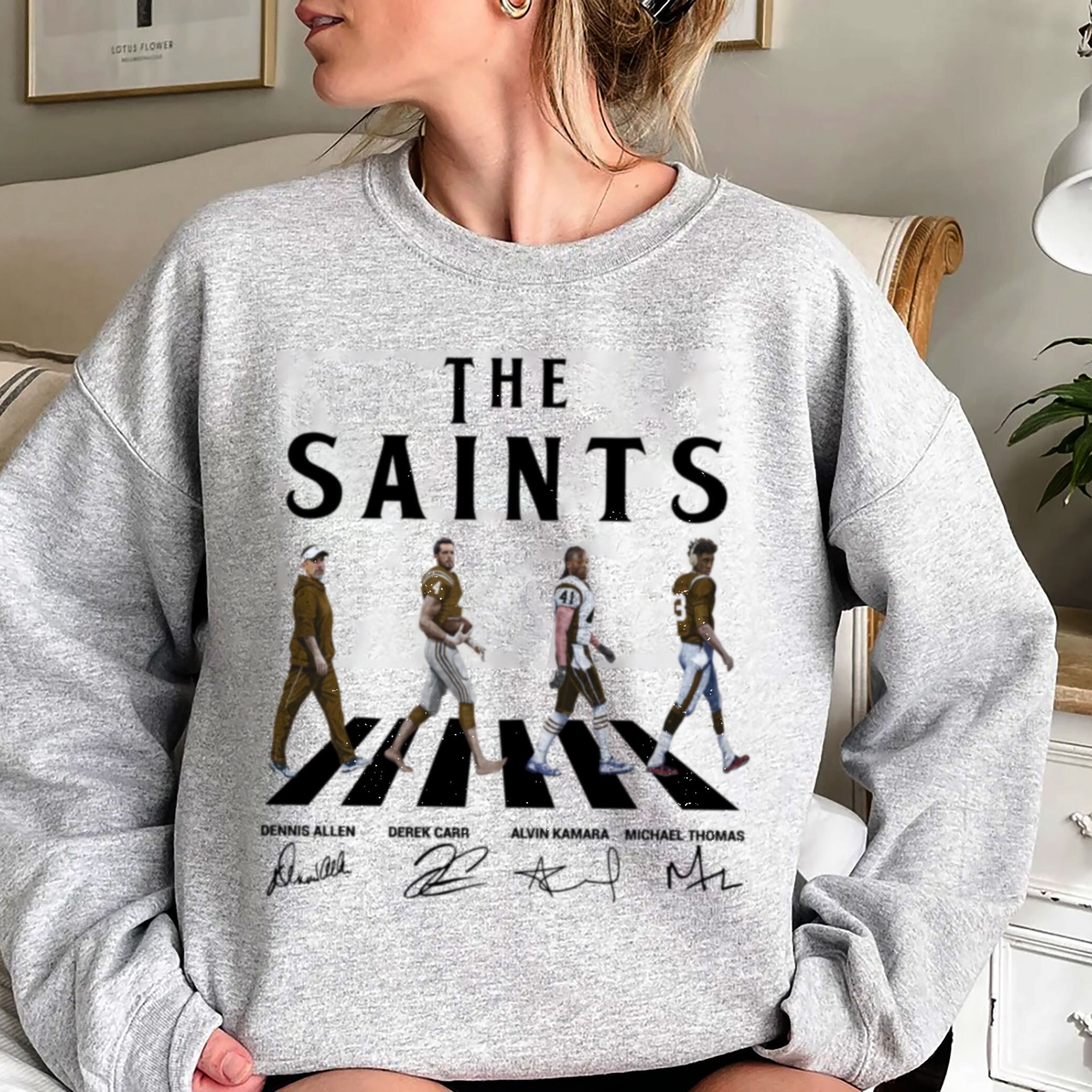 Saints Walking Abbey Road Signatures PNG, Dennis Allen, Derek Carr ...