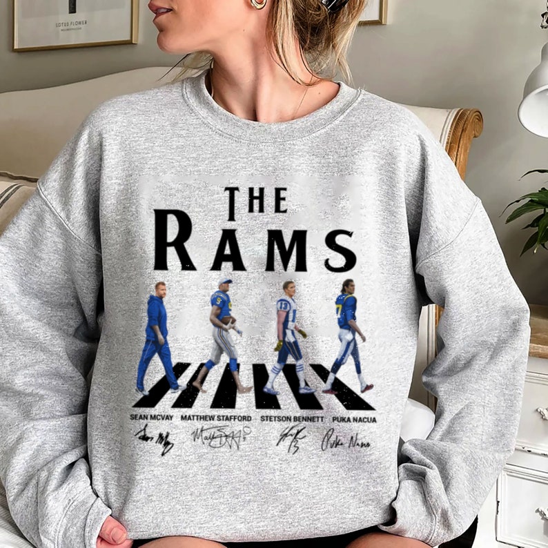 Rams Walking Abbey Road Signatures PNG, Sean Mcvay, Matthew Stafford ...