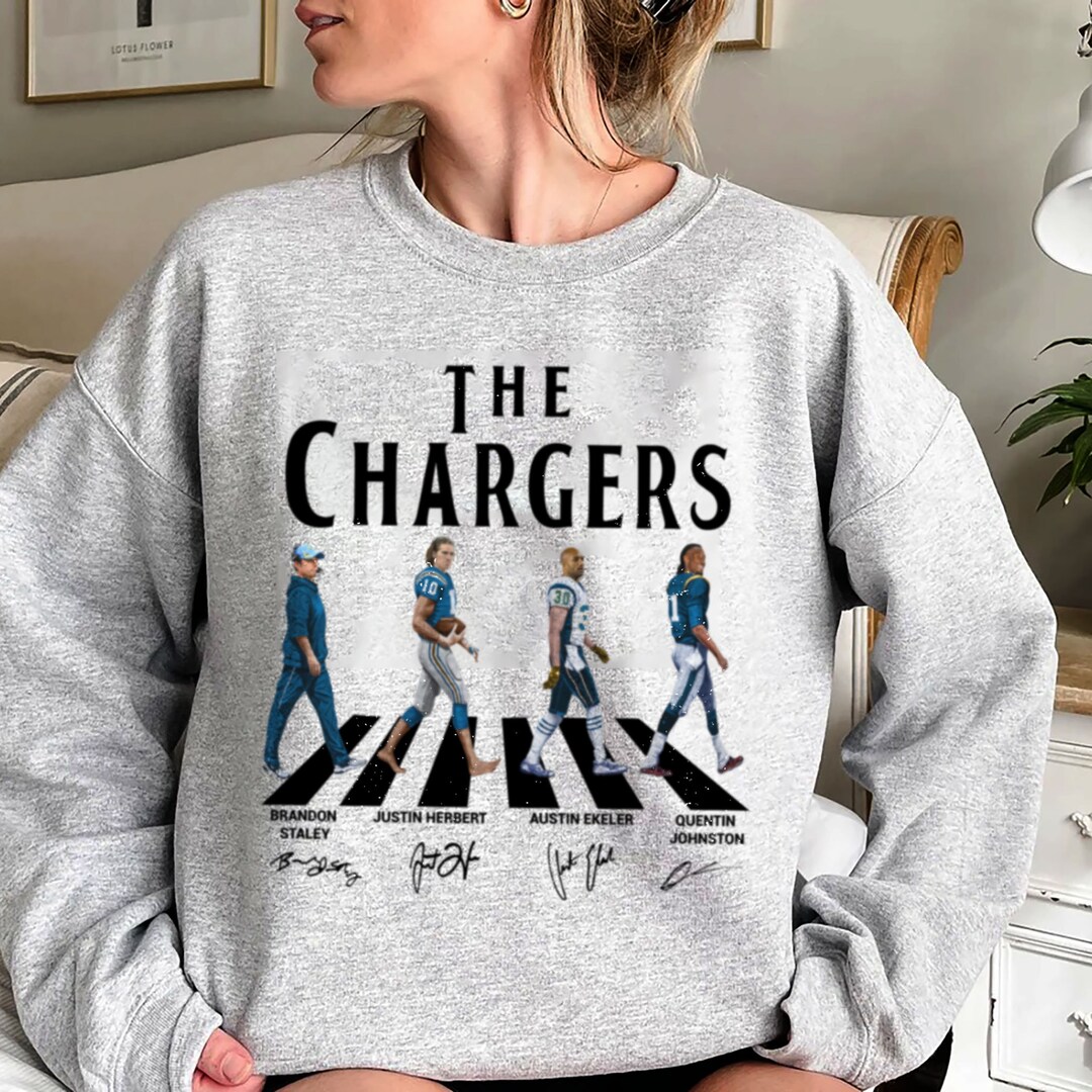 Chargers Walking Abbey Road Signatures PNG, Brandon Staley, Justin ...