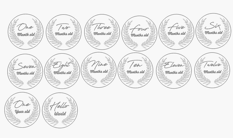 Milestones Baby Laser Cutting Dfx File - Etsy