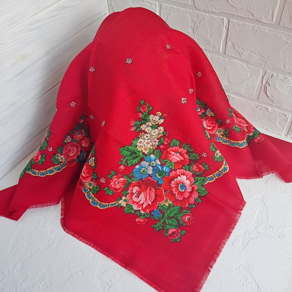 Babushka Scarf - Etsy