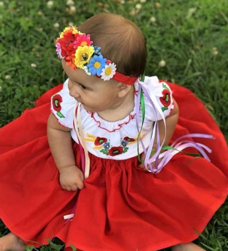 Ukrainian Wreath Baby Girl Headband Baby Headdress Flower | Etsy