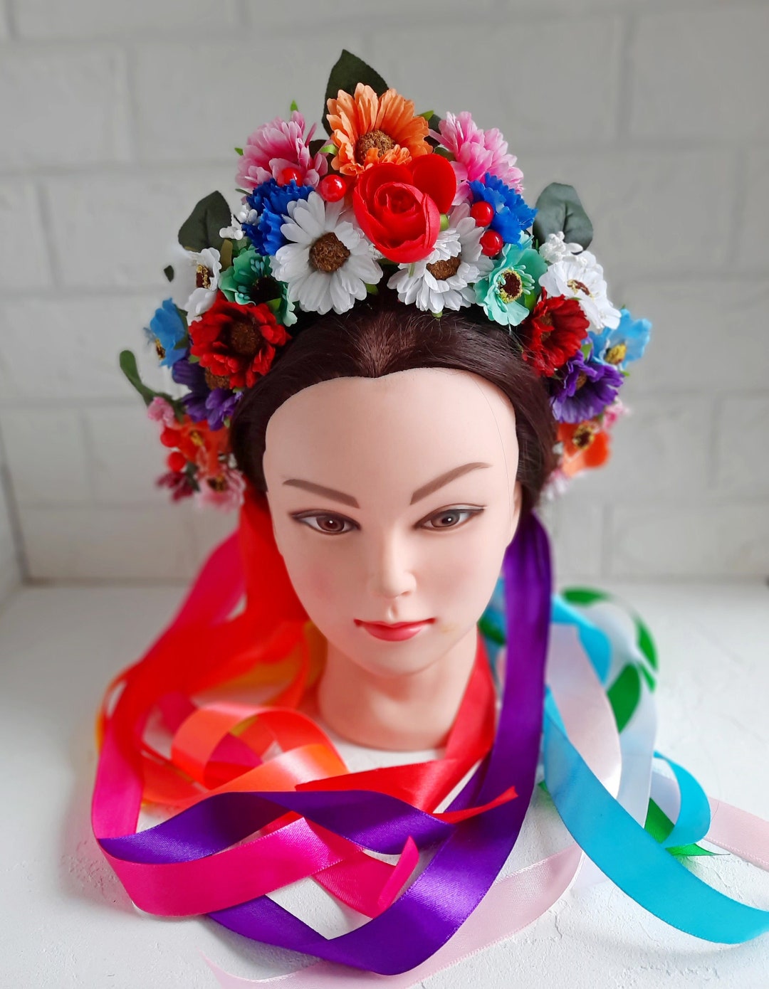 Ukrainian Floral Crown, Ukrainian Headband, Traditional Vinok, Flower ...