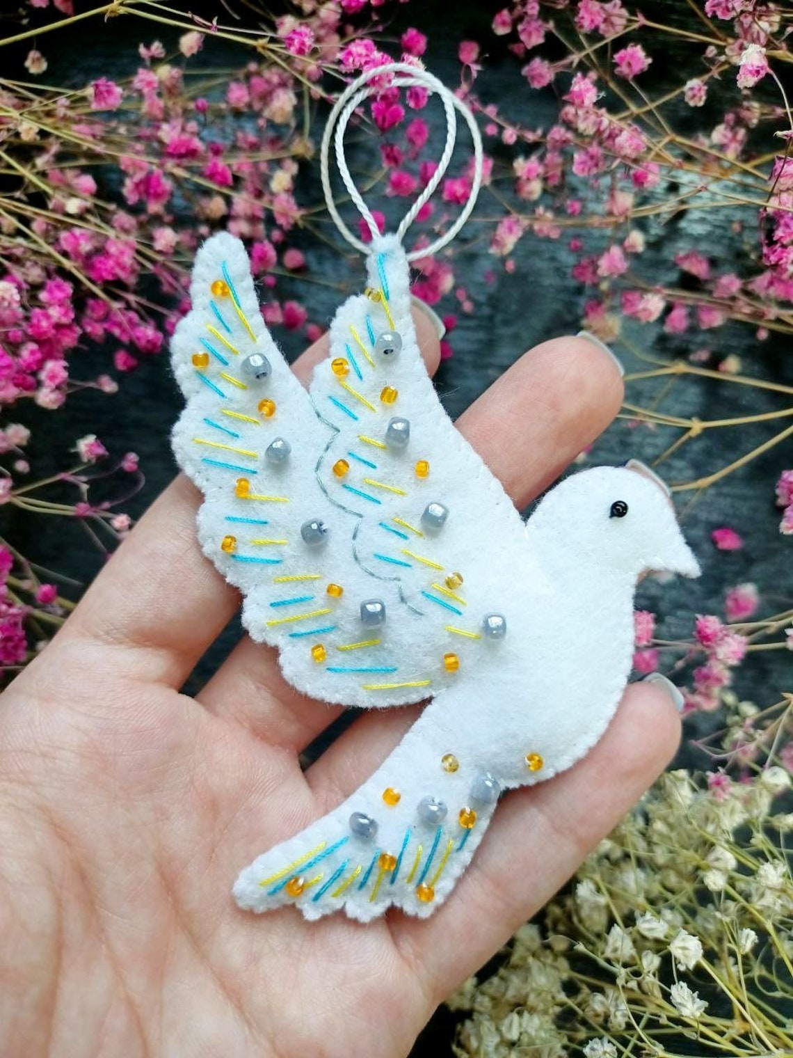 Ukraine Dove of Peace, Felt Bird Christmas Ornaments, Christmas Gift - Etsy