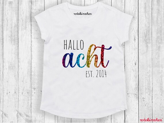 Hello Ten Birthday Shirt Girl Old Word Age & Name Hello - Etsy