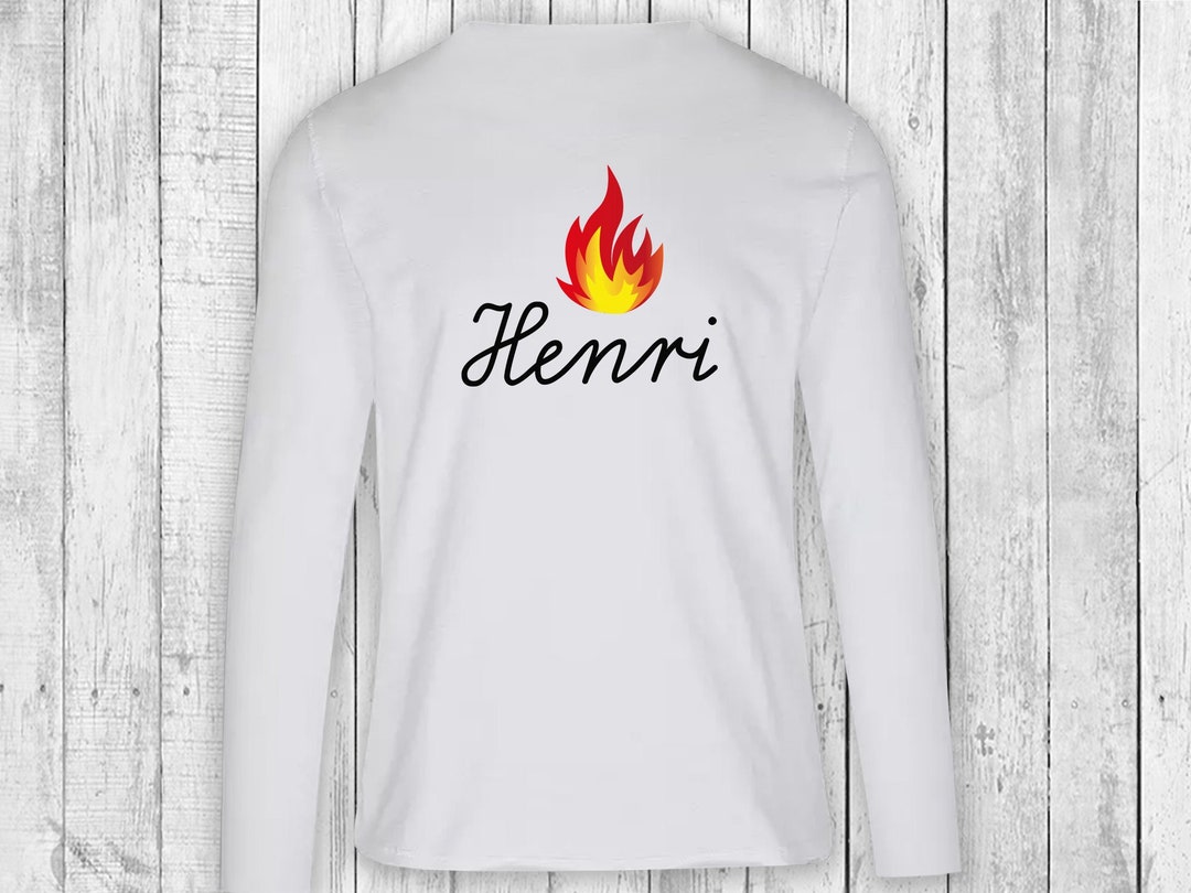 IRON ON TRANSFER Desired Name With Flame for Shirts, Gym Bags, Pillows ...