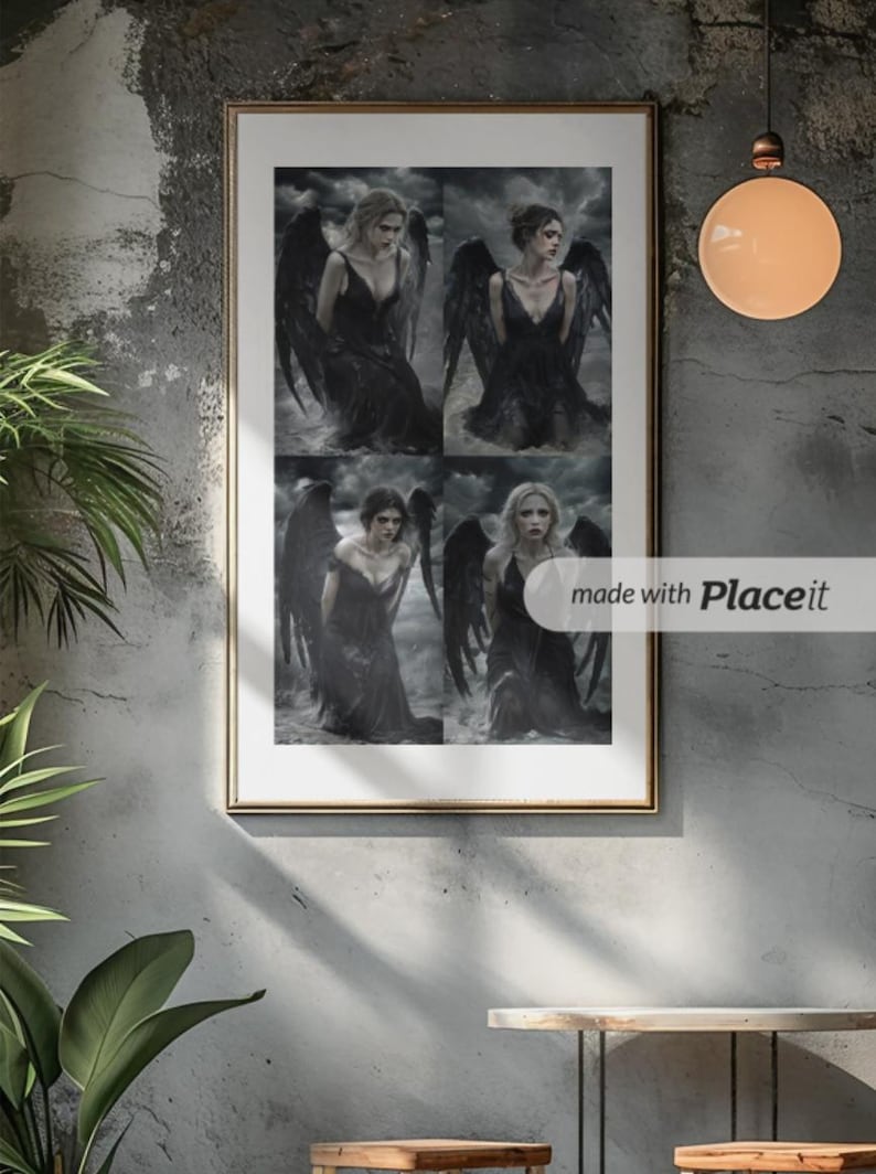 Fallen Angels – Gothic Dark Angel Wall Art | Fallen Angel Aesthetic ...
