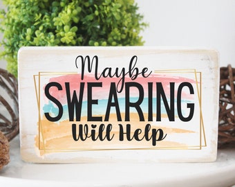 Funny Swearing Sign - Etsy