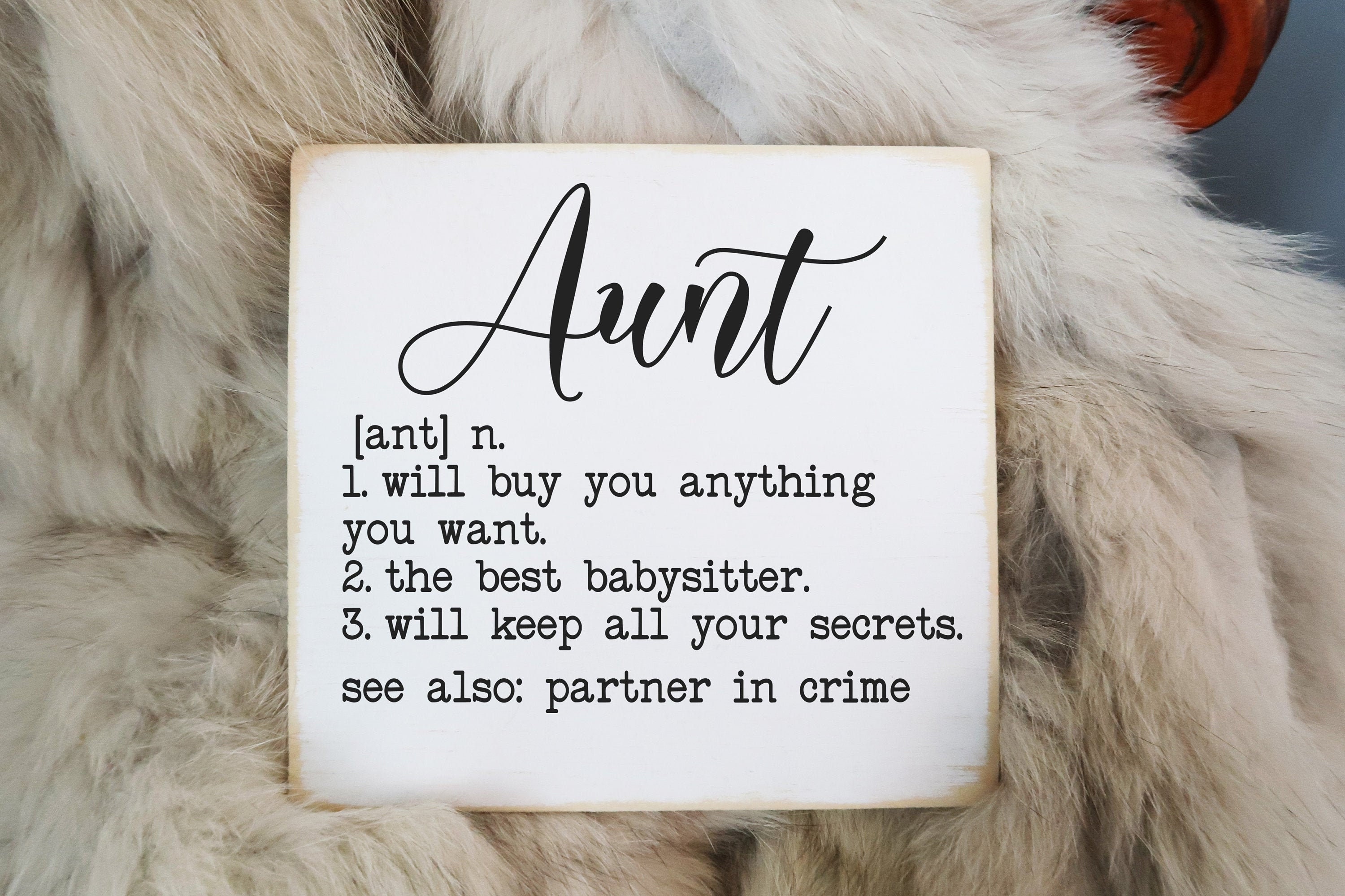 Aunt wooden sign / small wood sign saying / gift for Aunts / | Etsy