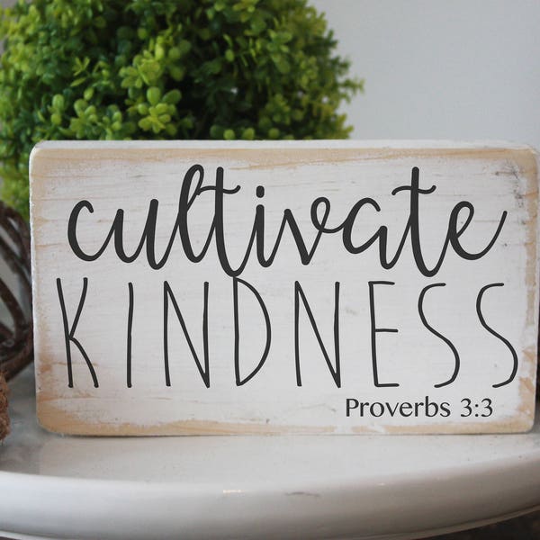 Kindness Wood Sign - Etsy