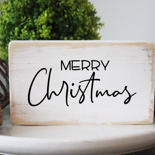 Merry Christmas / Rustic Modern Farmhouse Christmas Decor / - Etsy