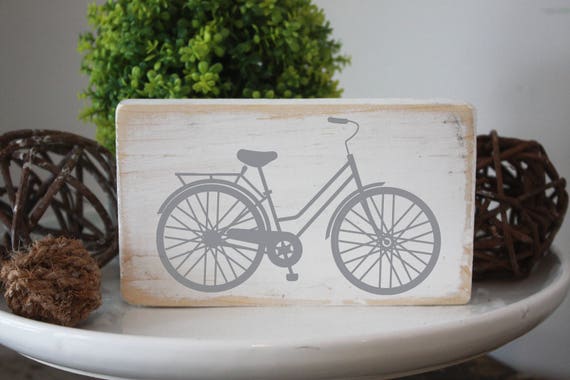 Bicycle Sign Mini Signsbike Decor Quote Block Gallery | Etsy