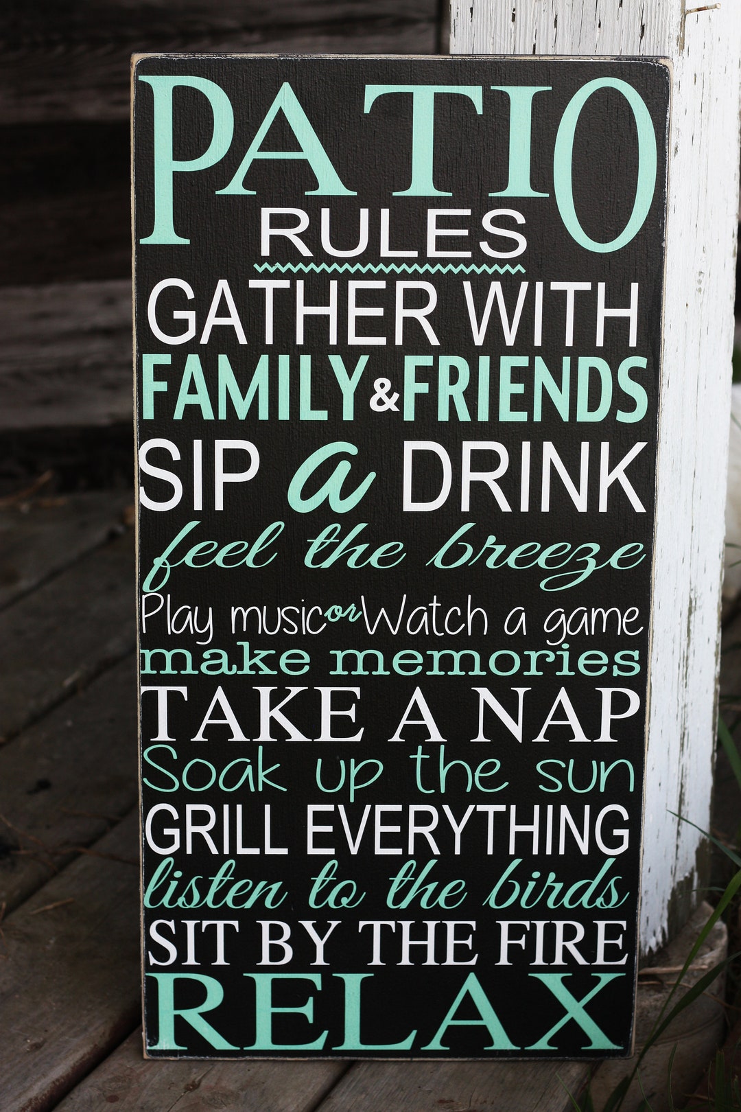 Patio Sign / Patio Rules Wall Decor / Patio Rules Sign - Etsy Canada
