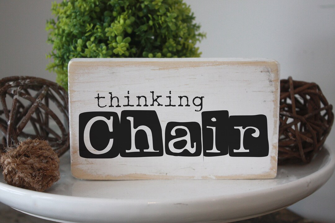 Thinking Chair / Funny Bathroom Sign / Mini Wood Sign / - Etsy