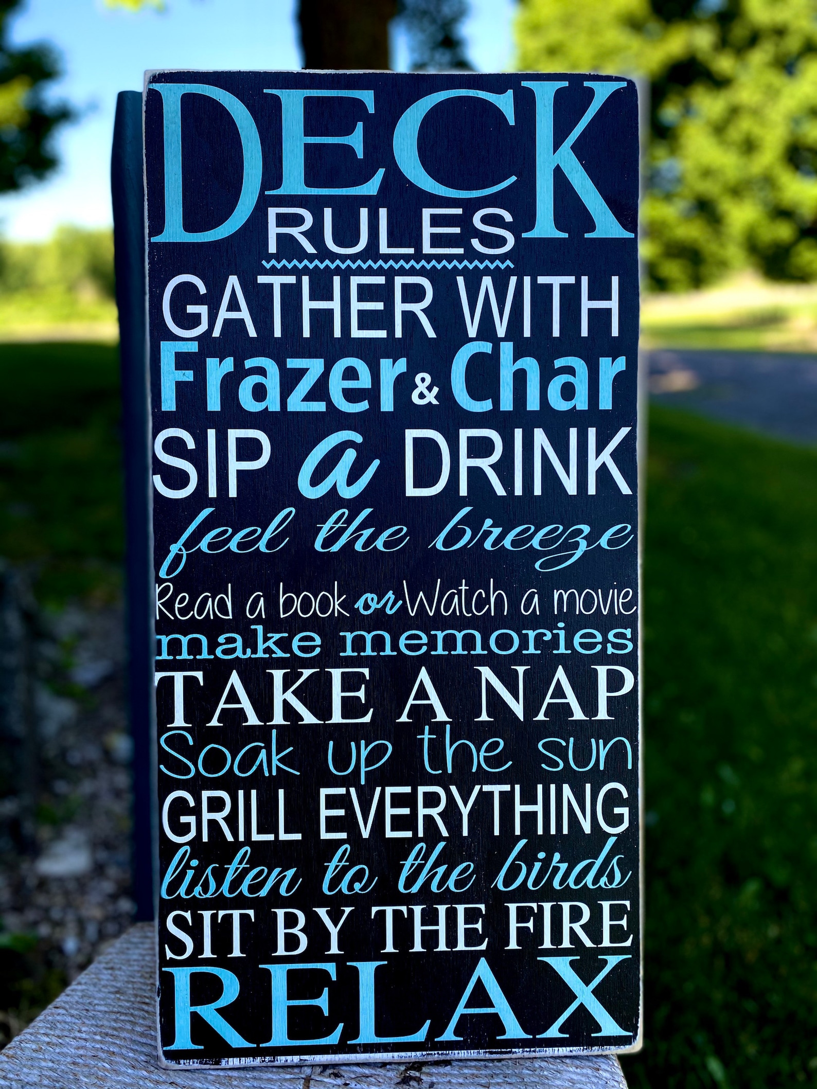 Deck Signs / Personalized Deck Rules / Decl Wood Wall Art / - Etsy New ...