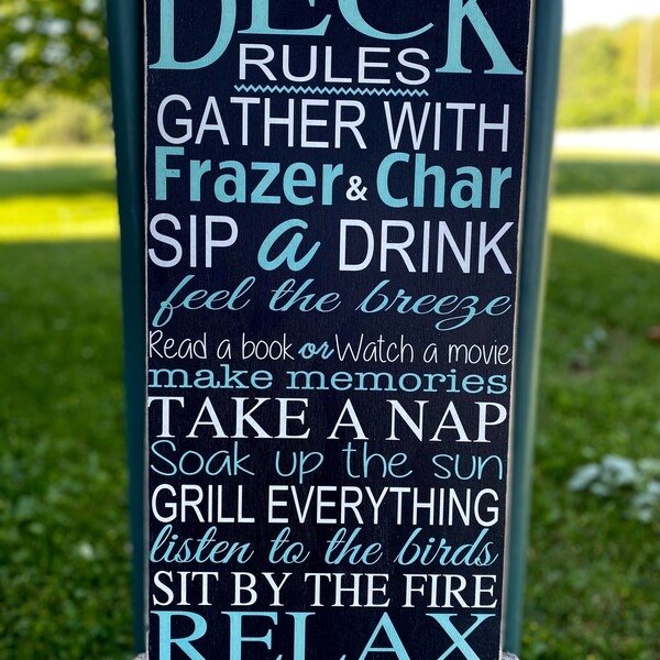 Deck Signs - Etsy